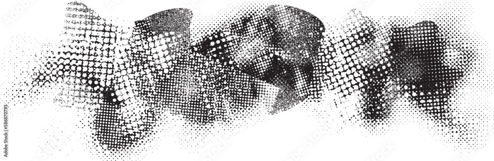 Glitch distorted grungy isolated banner . Design element for brochure ...