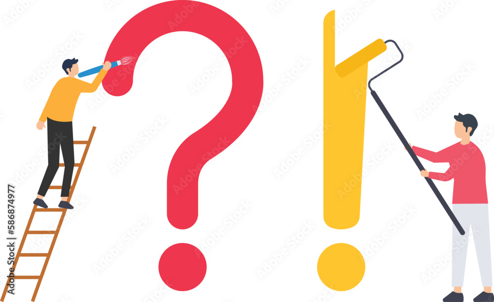 Question and answer, FAQ, frequently asked questions, problem solving, solution or support idea ...