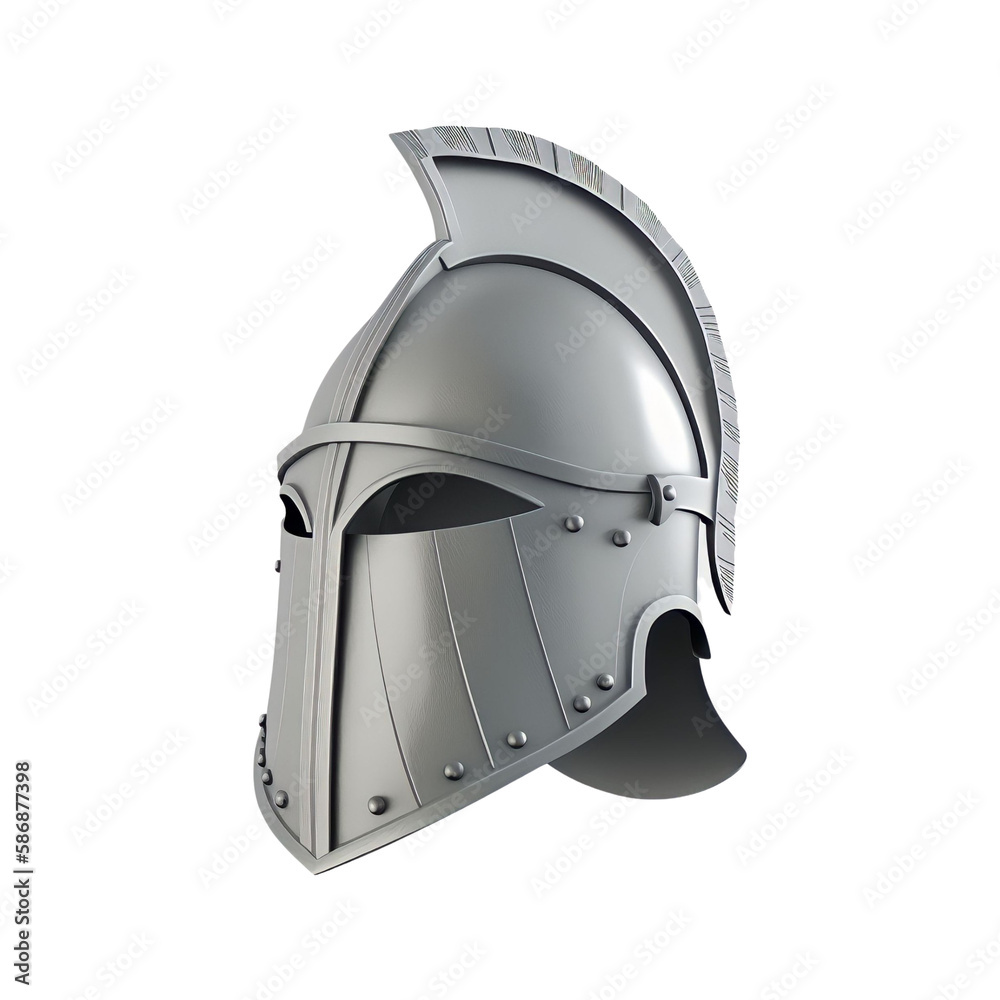 medieval, knight, soldier's metal helmet, no background, png Stock ...