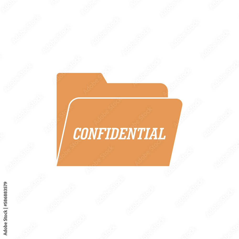Confidential Folder icon isolated on transparent background Stock ...
