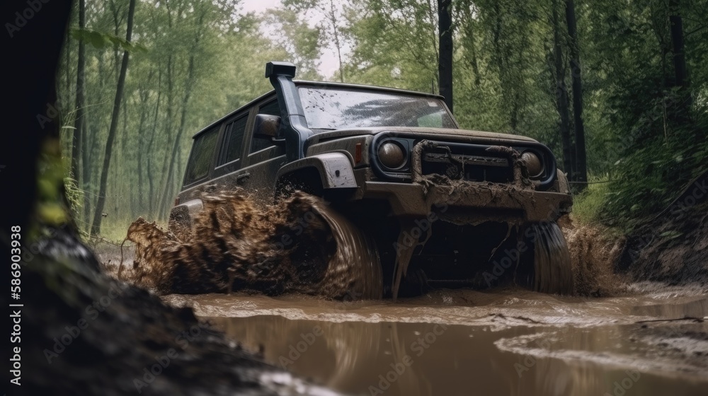 Forest Adventure Unleashed: Xtreme 4x4 Plowing Through Mud, Powerful ...