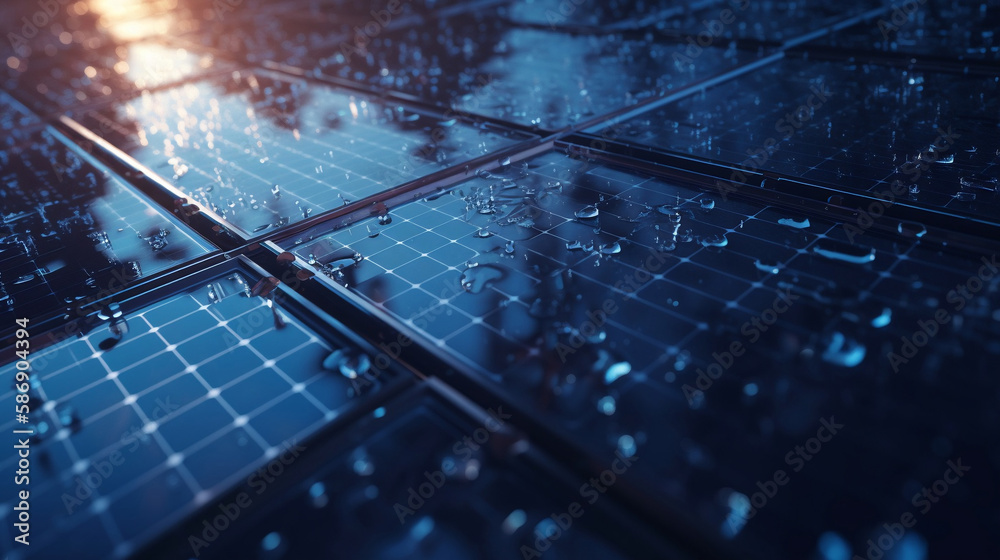 renewable energy background with green energy as wind turbines and ...