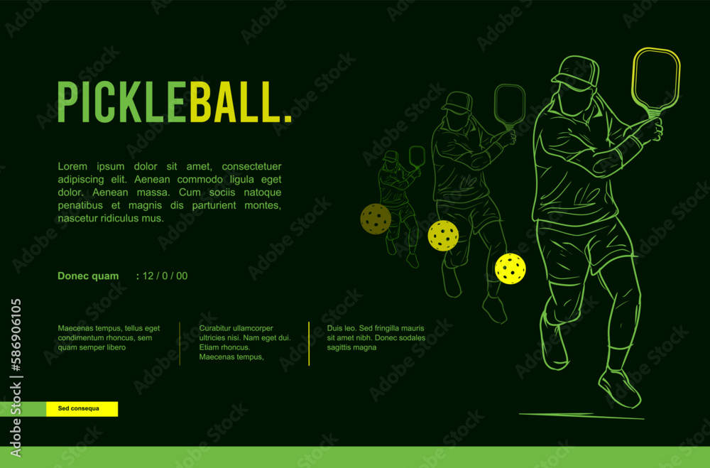 Premium editable vector pickleball background design for any media ...