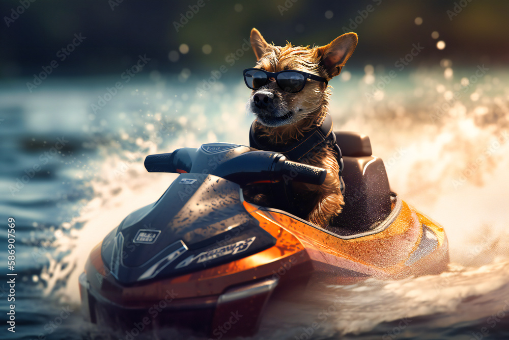 Water Skiing Dog