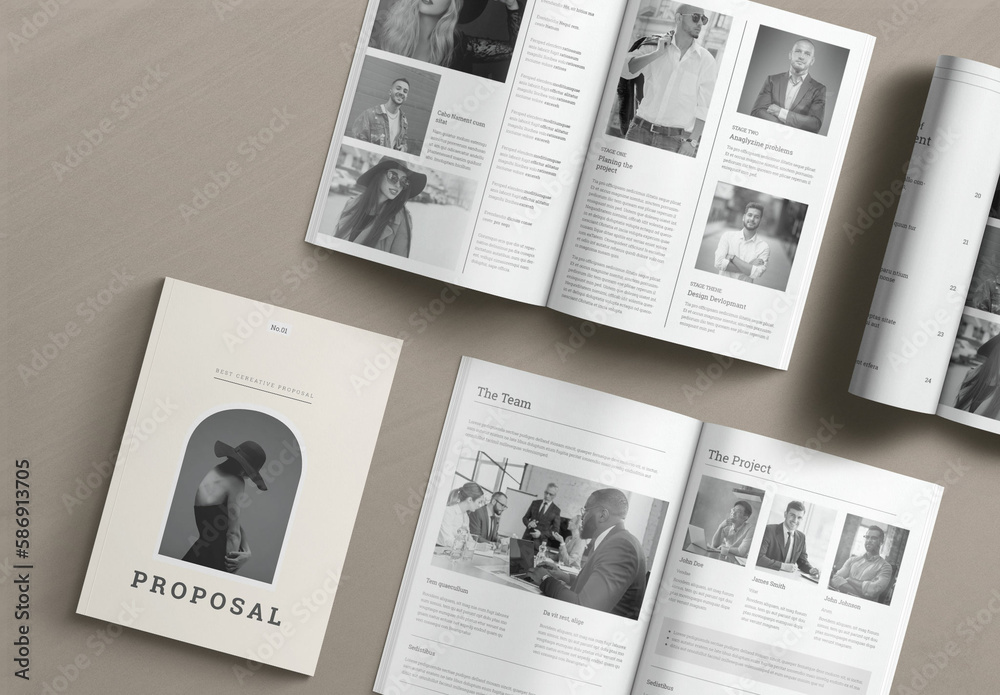 Proposal Magazine Layout Stock Template | Adobe Stock Proposal Magazine Layout Stock Template | Adobe Stock