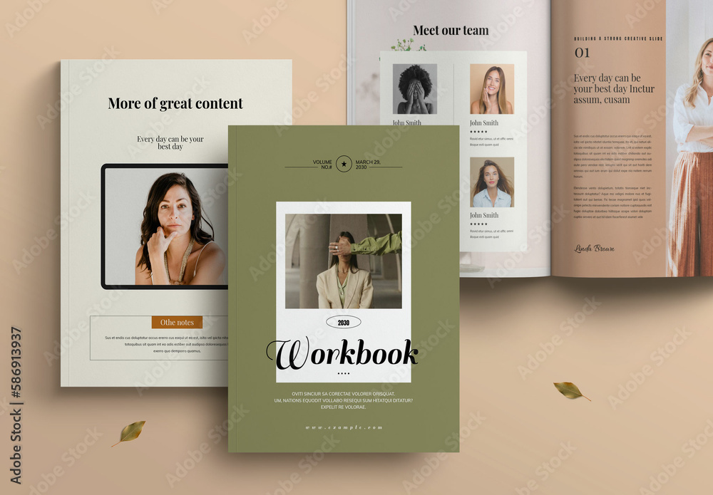 WorkBook Elegant Layout Stock Template | Adobe Stock