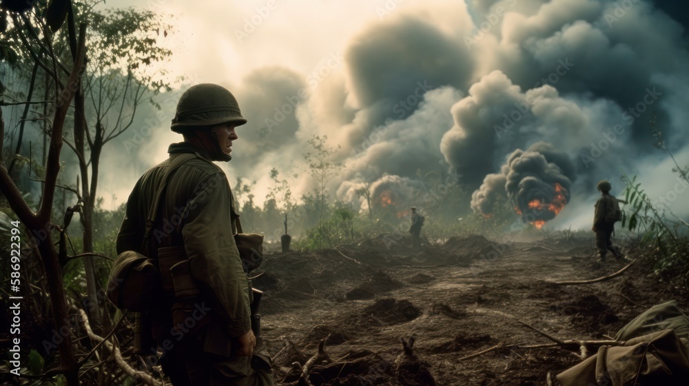 guerra de vietnam Stock Illustration | Adobe Stock