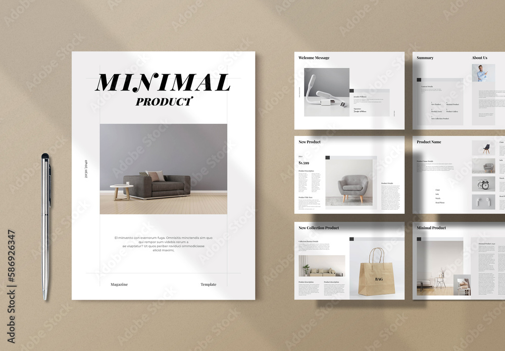 Minimal Product Brochure Stock Template | Adobe Stock