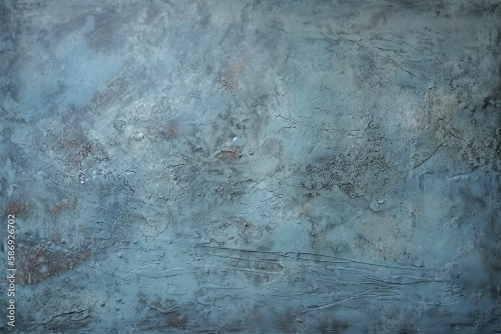 Blue-gray cement concrete texture with a grunge rough old stain ...