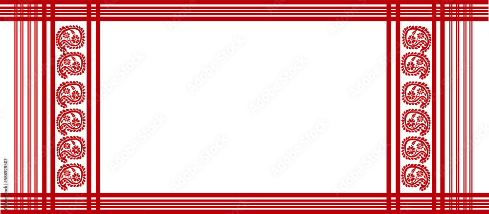 gamusa or gamosa. cloth with a gamosa design. The indigenous Assamese ...