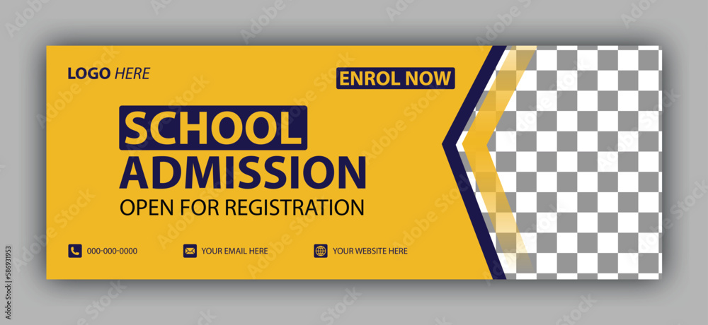 school education Facebook cover and social media cover page layout ...