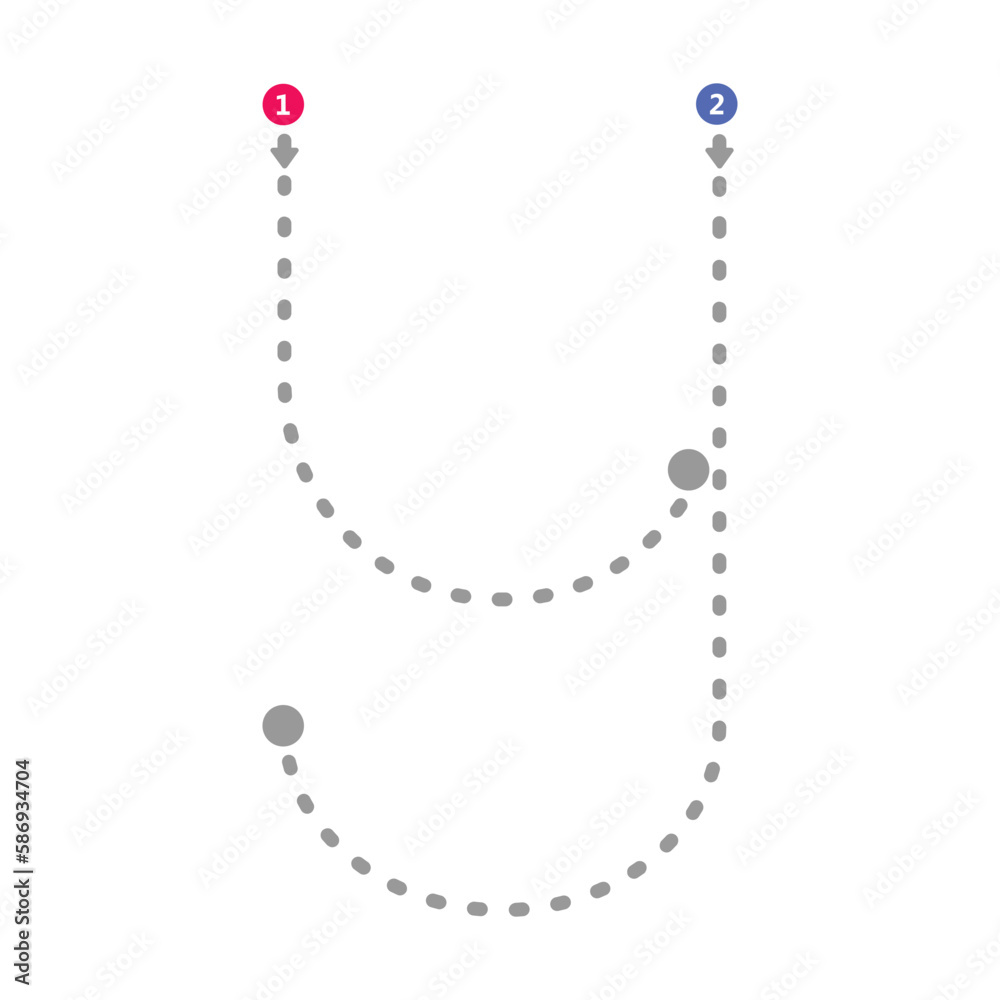 Tracing alphabet letter y lowercase prewriting dotted line element for ...
