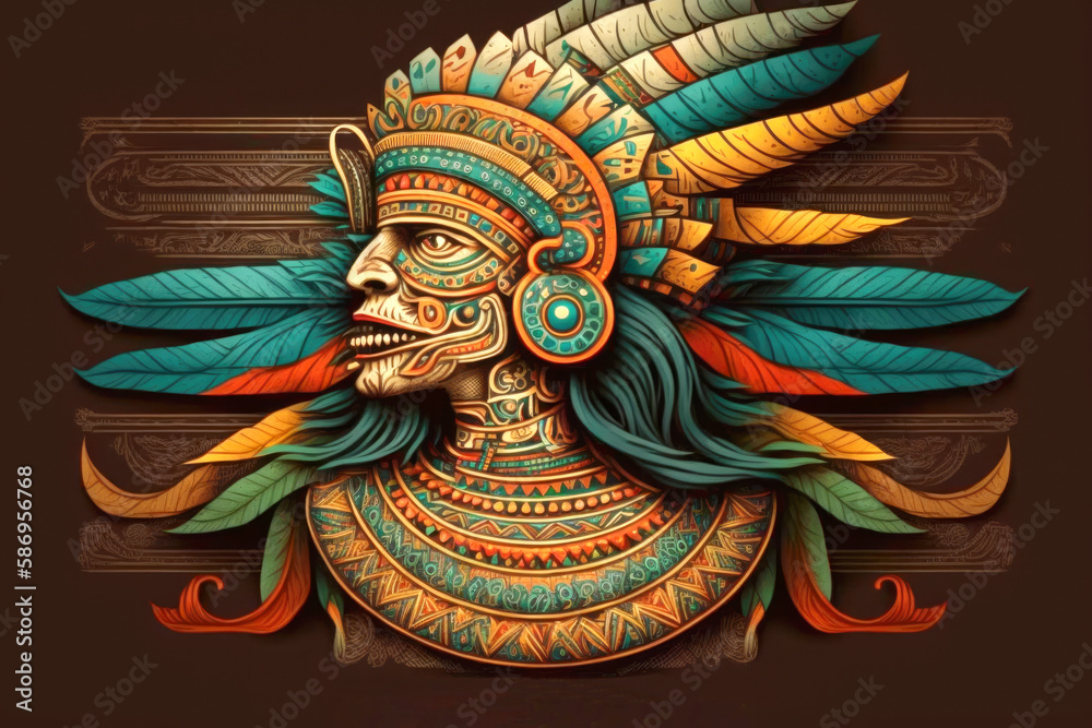 Aztec god - Quetzalcoatl, also known as feathered snake. Mayan and ...