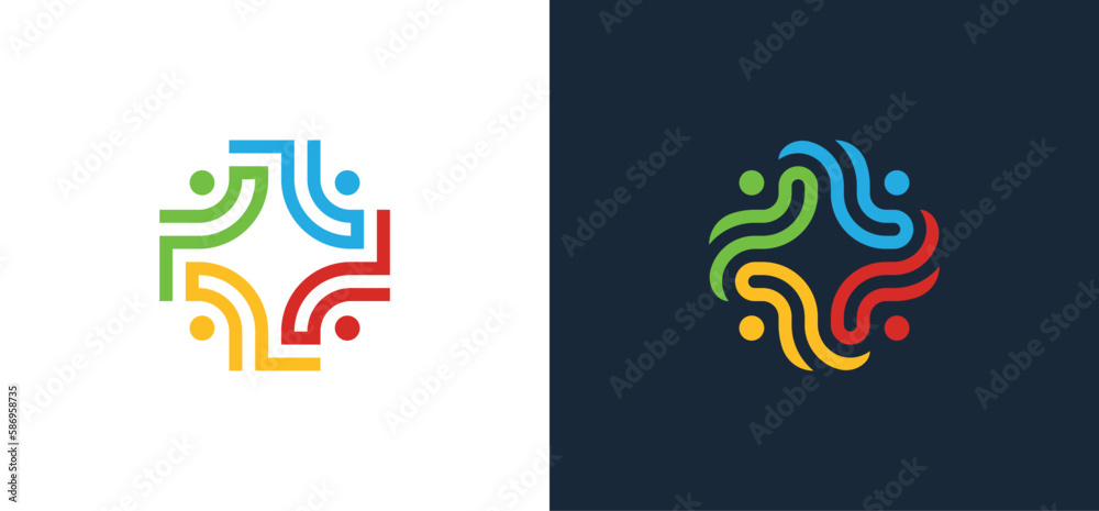 People Group Teamwork Logo Concept sign icon symbol Design Element ...