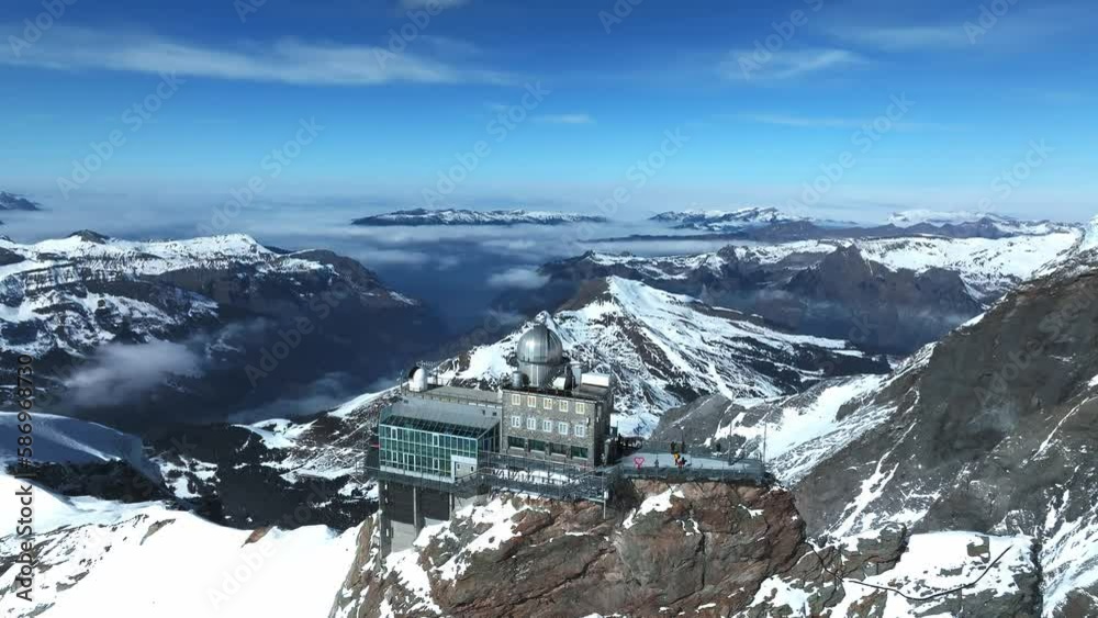 Sphinx Observatory at Jungfraujoch glacier. One of the highest ...
