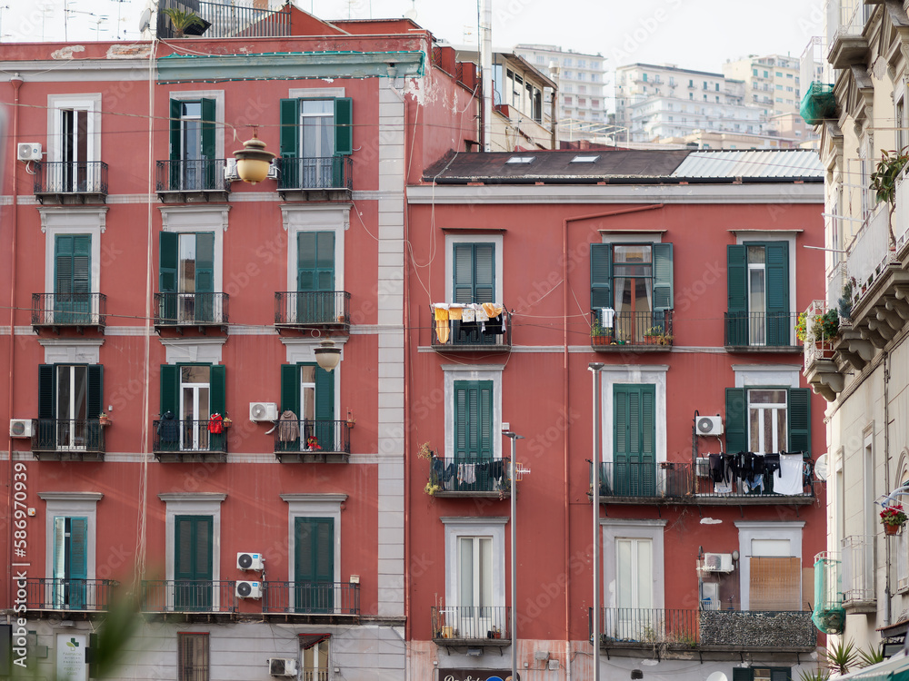 Exterior buildings architecture on the Via Caracciolo ( Lungomare di ...