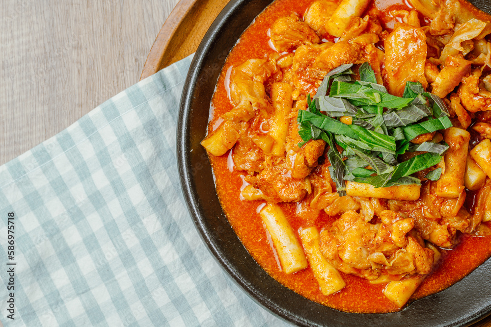 Dakgalbi, korean style Spicy Stir-fried Chicken with rice cake, Chicken ... Dakgalbi, korean style Spicy Stir-fried Chicken with rice cake, Chicken ...