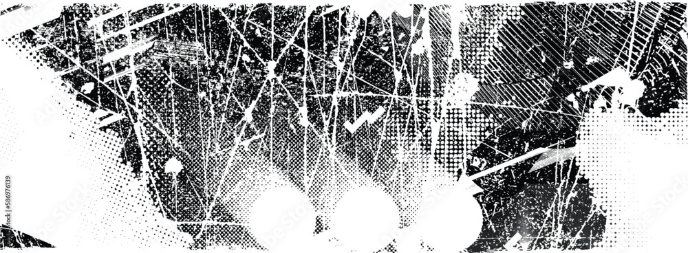 Glitch distorted grungy isolated banner . Design element for brochure ...
