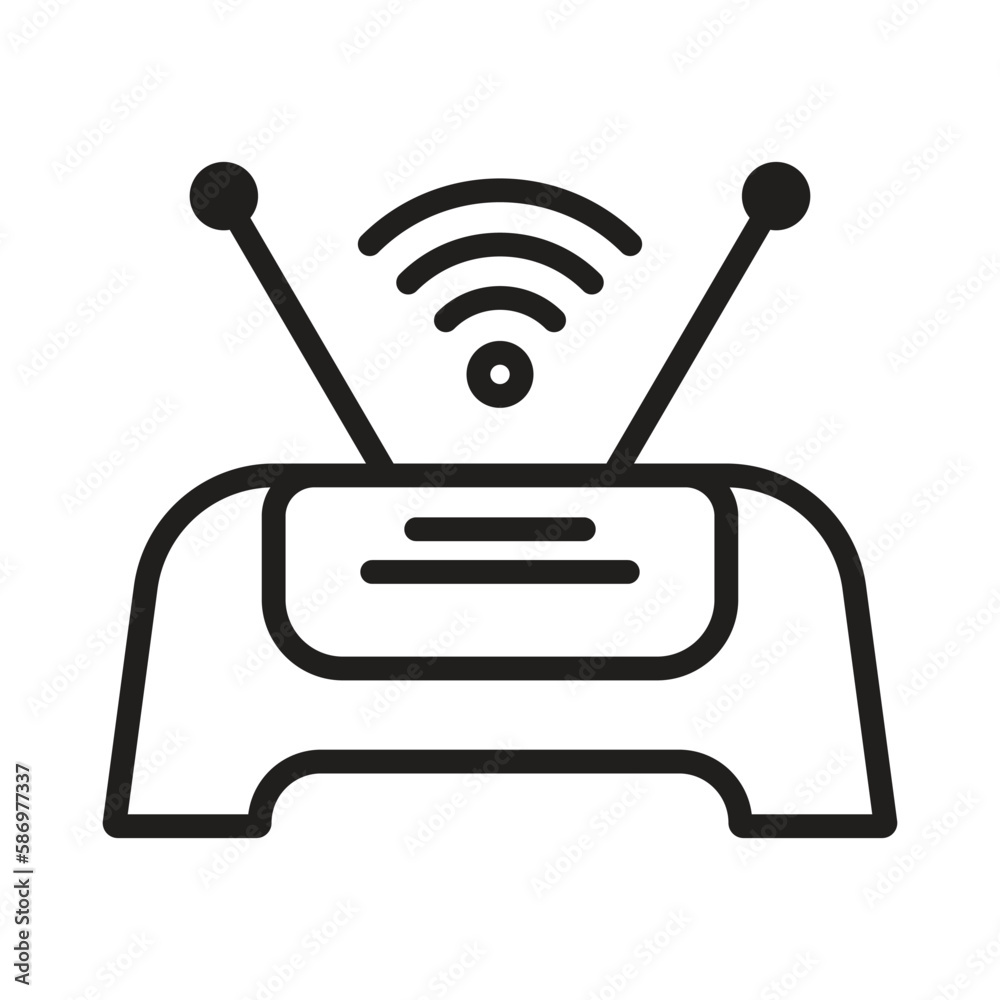 WiFi Router Outline Icons, Modem Icons, Wireless Router Connectivity ... WiFi Router Outline Icons, Modem Icons, Wireless Router Connectivity ...