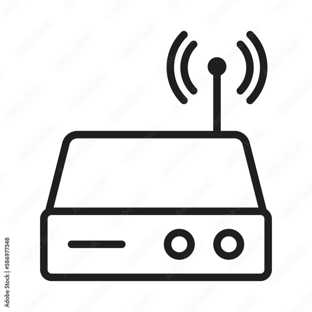 WiFi Router Outline Icons, Modem Icons, Wireless Router Connectivity ... WiFi Router Outline Icons, Modem Icons, Wireless Router Connectivity ...