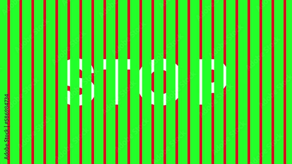 Red Lines With STOP Word on chroma key green screen background. Stop ...