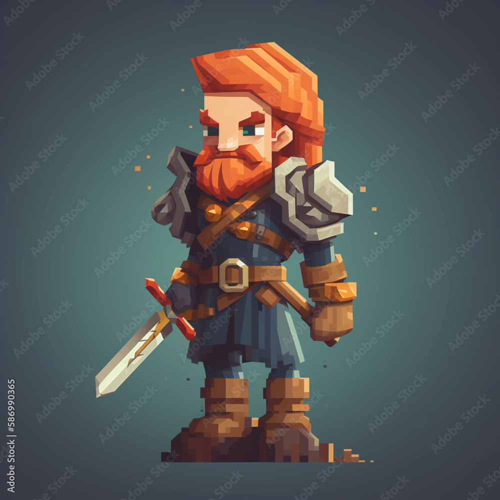 2d pixel art gaming character Stock Illustration | Adobe Stock