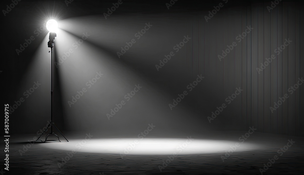 Empty Stage Spotlight