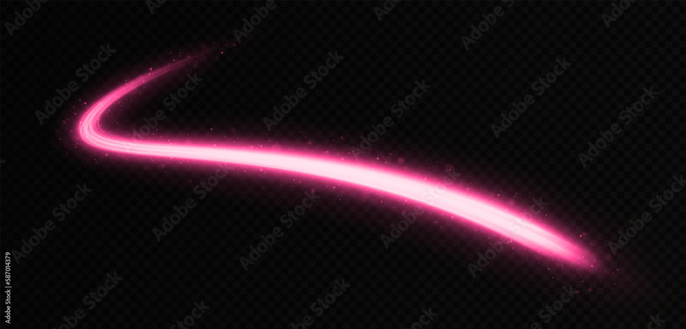 Stockvector Abstract magic motion lines. Neon glowing lines with light ...