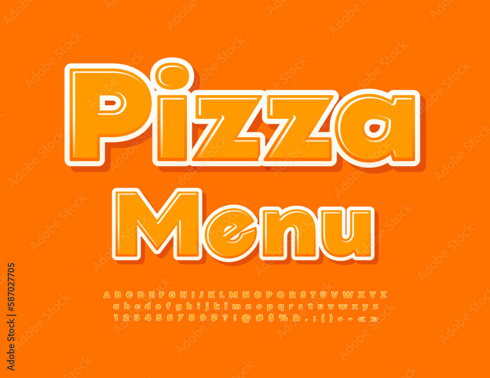 Vector template Pizza Menu for Cafe, Restaurant, Pizzeria. Bright ...