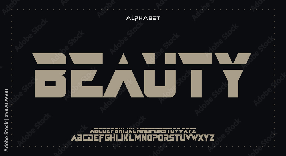 beauty Abstract Fashion Best font alphabet. Minimal modern urban fonts ...
