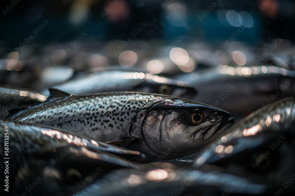 The impact of overfishing on the ocean food chain, bokeh Generative AI ...