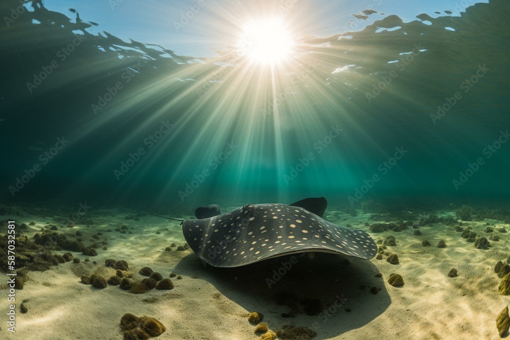 The different types of rays and their behavior Generative AI Stock ...