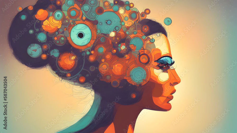 Exploring the depths of creativity. An illustration concept of a ...