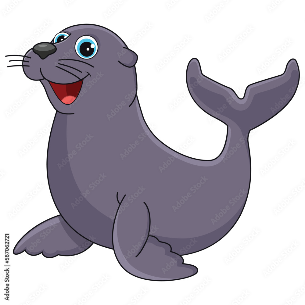 Happy Sea Lion Clipart Animal Cartoon Illustration Stock Vector Happy Sea Lion Clipart Animal Cartoon Illustration Stock Vector