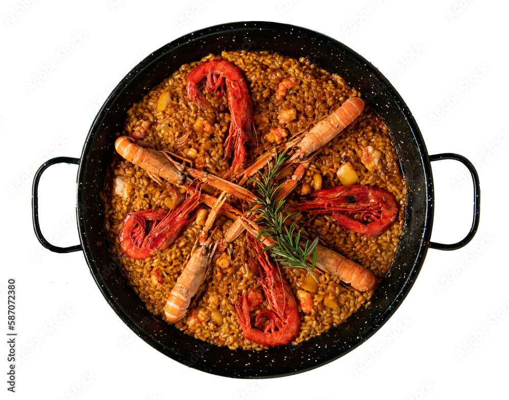 Spanish Paella on transparent background PNG Stock Photo | Adobe Stock