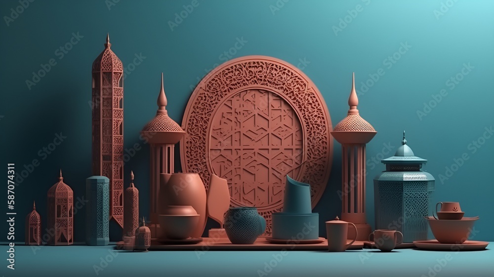 Artificial Intelligence Envisioning of Ramadan: Futuristic 3D Modern ...