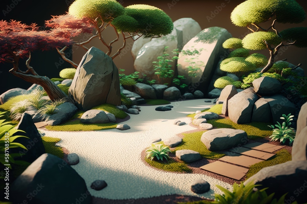 Ilustrace „Disney-Inspired Illustrated Zen Garden- A Surrealistic ...