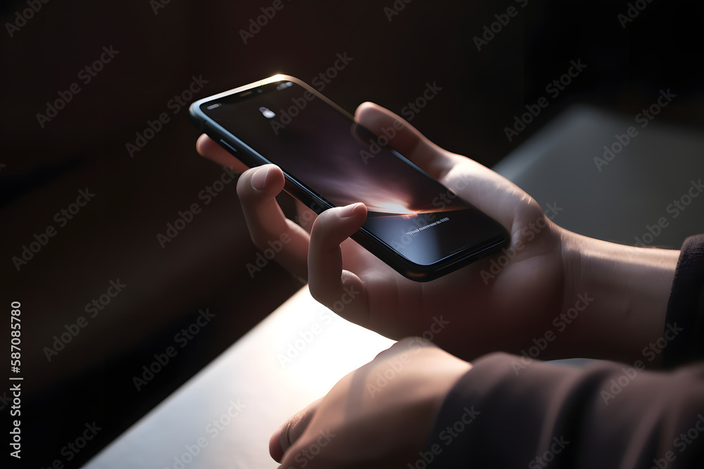 Mobilphone for Commercial or Display-Pictures, made with gerenative AI ...