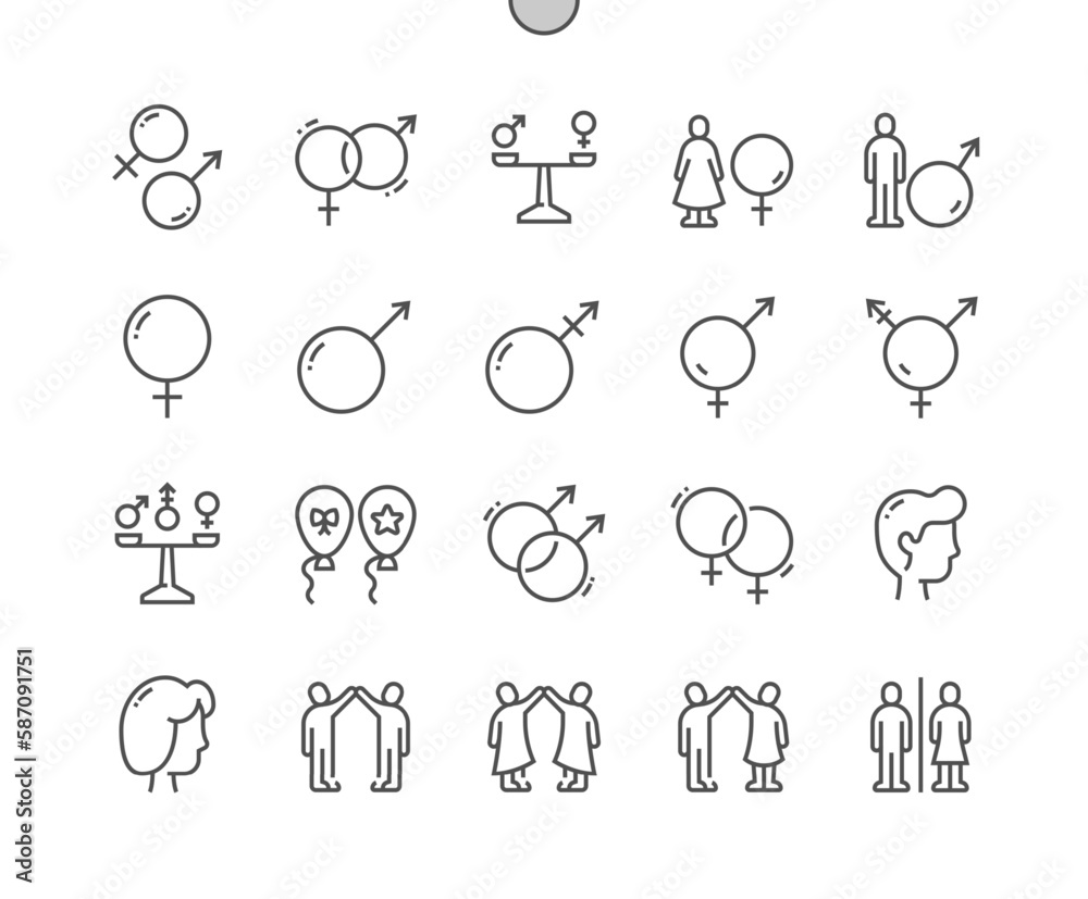Gender and sexual identity. Male, female, androgyne, transgender ...