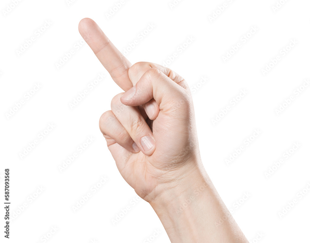 Hand showing a rude sign, cut out Stock Photo | Adobe Stock