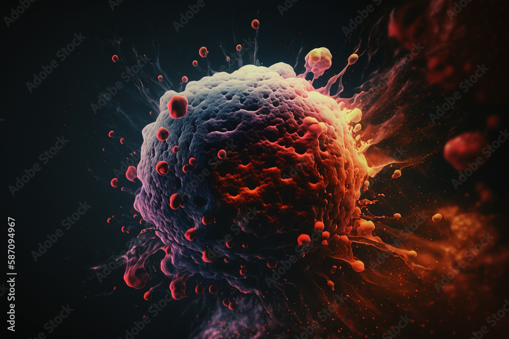 Oncology. Cancer cells. Chemotherapy. treatment for malignant in a ...