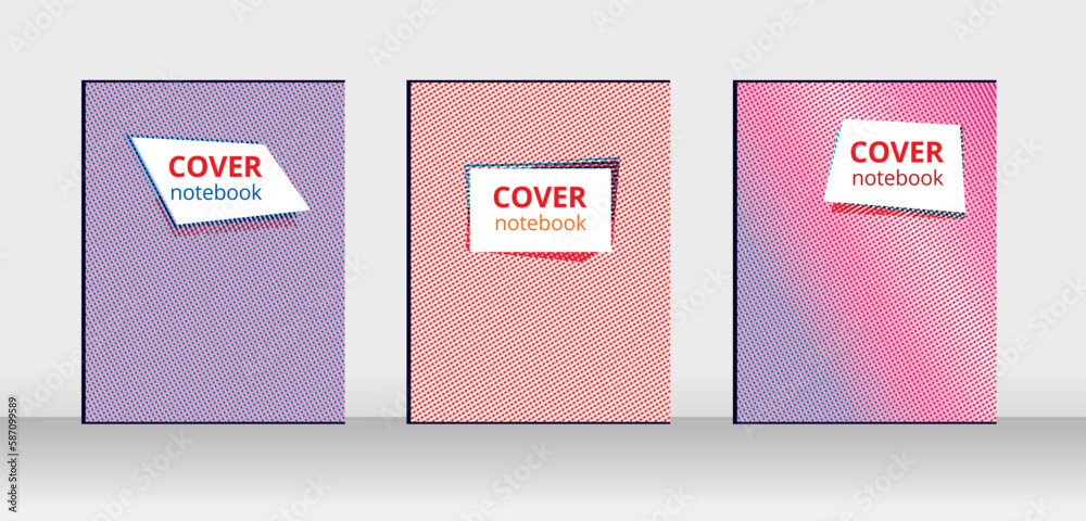 Collection of cover design templates. Abstract composition, title page ...
