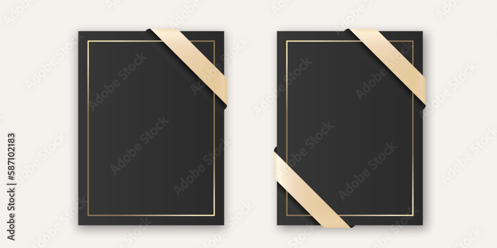 Vector Vertical A4, A5 Blank Black Card. Booklet, Postcard, Greting ...