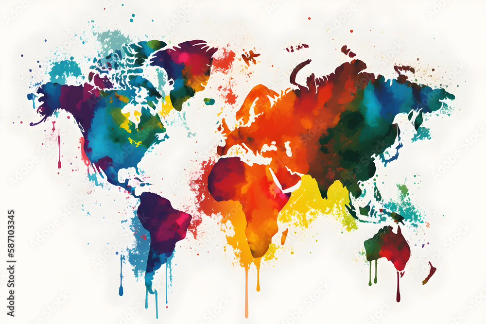 World Map illustration Stock Illustration | Adobe Stock