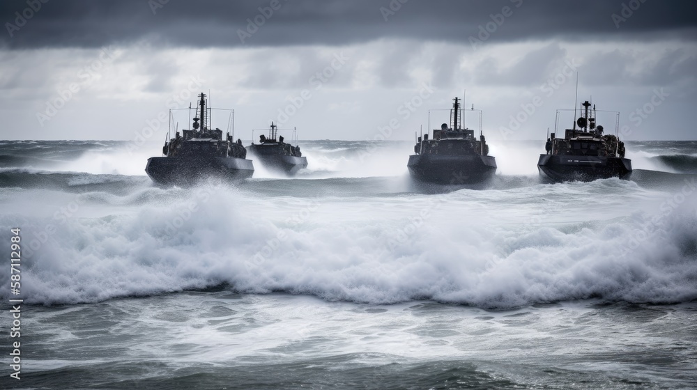 Naval warships. Uboats in a active combat zone. Battleships in the navy ...
