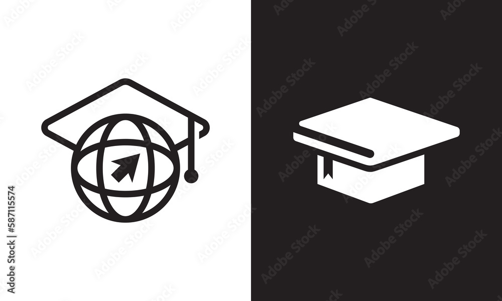 world education logo design vector graphic icon. Stock Vector | Adobe Stock