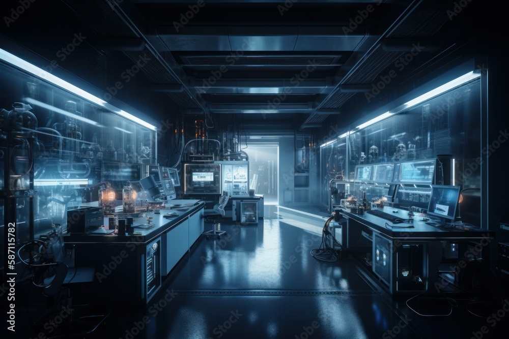 Exploring a Futuristic Blockchain Lab with Hyper Realistic Photography ...