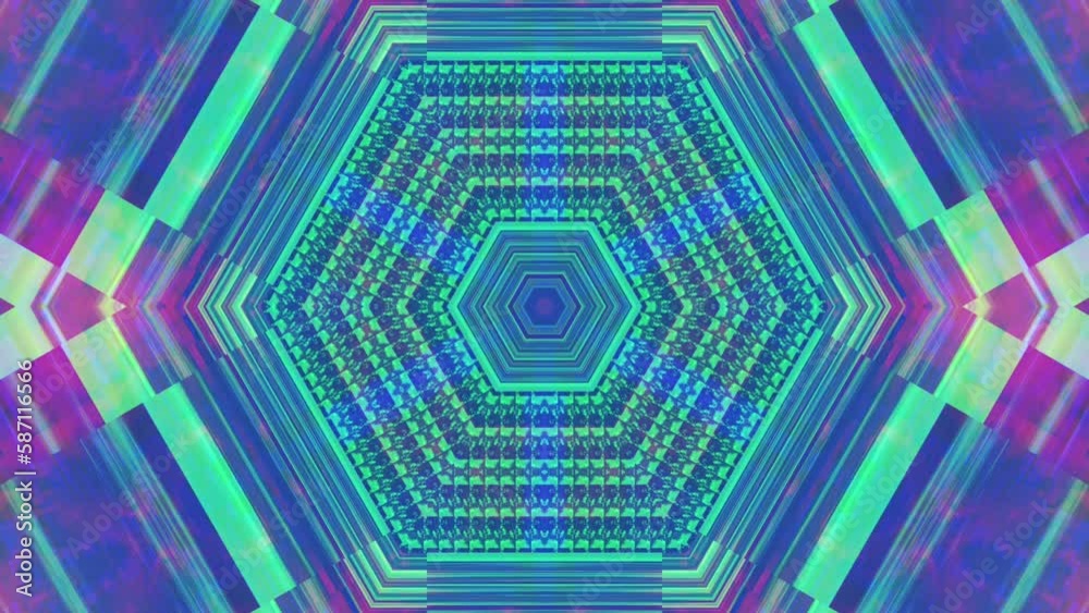 Sky glitch Cyberpunk Portal cloud burst Kaleidescope colorful patterns trippy Cyber animation ...