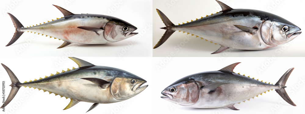 tuna, fish, isolated, food, fresh, white, raw, seafood, fishing, sea ...