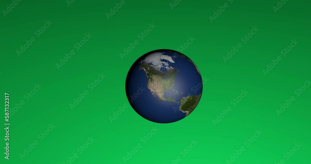 3d Realistic Earth Rotating, 4K Loop Planet Earth turns around on the ...